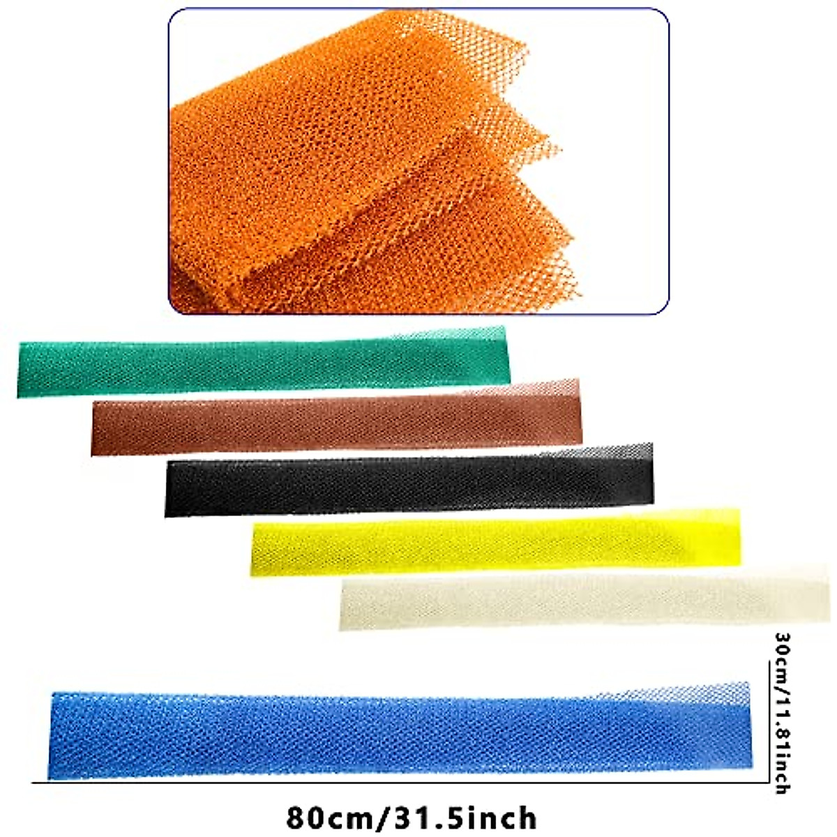 Trounistro 6 Pack African Bathing Sponge African Exfoliating Body Net Bathing Sponge Long Net Back Scrubber Exfoliating Shower Skin Smoother for Daily Use or Stocking Stuffer Women Man, 6 Colors