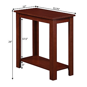 Convenience Concepts Designs2Go Baja Chairside End Table, Mahogany