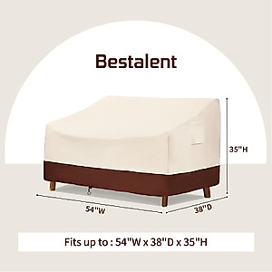 Bestalent Patio Furniture Covers Waterproof,Outdoor Sofa Covers for Loveseat Fits up to 54W x 38D x 35H inches