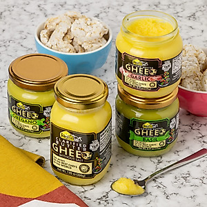 GHEE clarified butter. Natural Flavor - Kosher, Keto Friendly Diet, Gluten Free, Glass Jar x 7.05 oz, Tastes Amazing, Delicious 100% Natural- KARAVANSAY Natural Foods