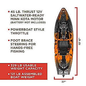 Old Town Sportsman 106 Powered by Minn Kota Motorized Fishing Kayak (Ember Camo)