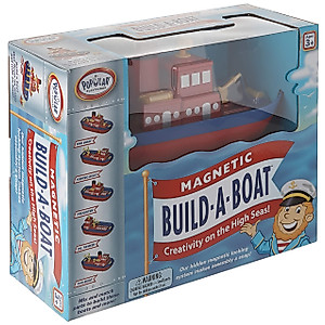 Magnetic Build-a-Boat High Seas Toy Play Set, 10 Pieces