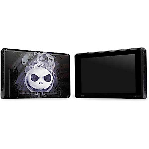 Skinit Decal Gaming Skin Compatible with Nintendo Switch Bundle - Officially Licensed Disney The Nightmare Before Christmas Jack Skellington Face Art Design