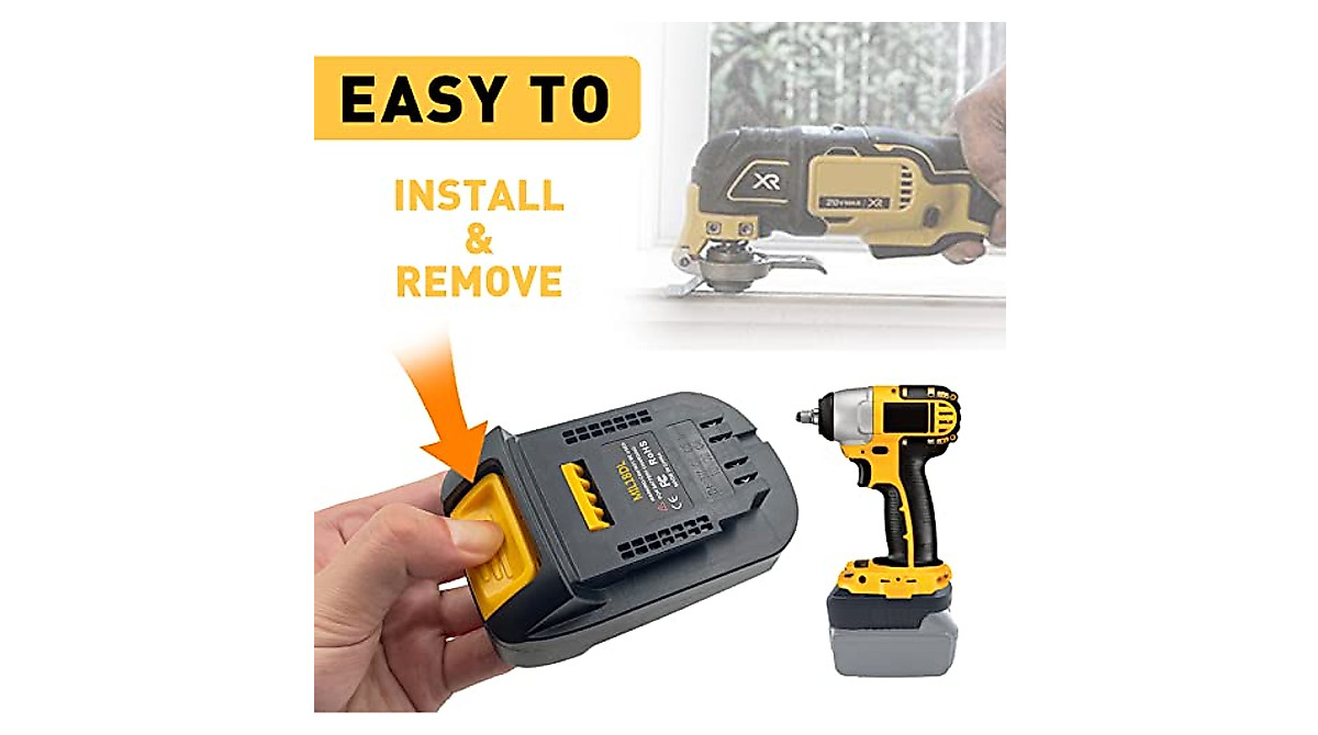 Heating Master ZDTZAN Adapter for Milwaukee to Dewalt Battery