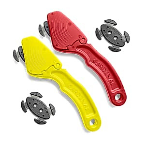 Cardinal Switch Cutter Handle and Switch Dual Wall (HD) Blade Cartridge - Replaceable Blade Cartridge Safety Box Cutter - Cut Cardboard Zip Ties Film Plastic Bands + More (RED) (1)
