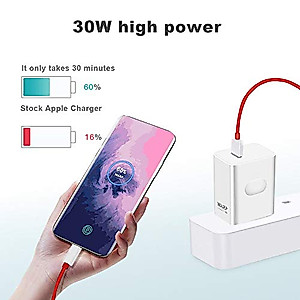 WNIEYO Oneplus 8 8pro Charger ，Warp Charger, OnePlus 7T 7 Pro Charger [5V 6A] + Fast Charging Cable for OnePlus 7 pro / 7 / 6T / 6 / 5T / 5