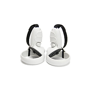 SINWEVR Touch Controller Grip Cover Compatible for Meta/Oculus Quest 2, Anti-Throw Handle Protecting Sleeve Quest 2 Accessories with Adjustable Knuckle Strap (White - TPU)