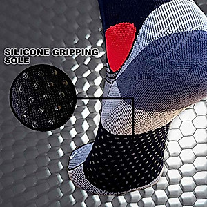 Pure Athlete Lifting Socks- Weightlifting Shin Guards, Deadlift Protector Compression Sock for Cross Training & Weightlift (Black/Grey, Large)