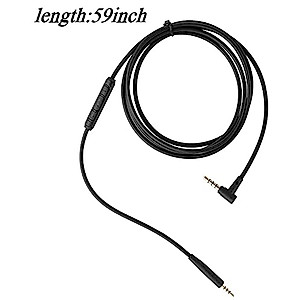 BINGLE Headphones Cable Replacement Cord for Bose QuietComfort 25/35 / 35II /On-Ear 2/OE2/OE2i/Soundlink/SoundTrue Headphones Aux Extension Cord with Inline Mic Volume Control