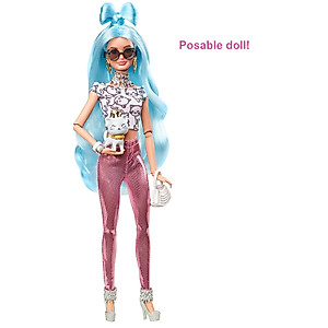 Barbie Extra Doll & Accessories Set with Pet, Mix & Match Pieces for 30+ Looks, Multiple Flexible Joints, Kids 3 Years Old & Up, GYJ69