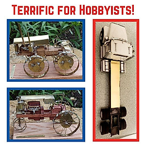 K&S 9843 Brass Strip, 1.0mm Thick x 6mm Wide x 300mm Long, 3 Pieces, Made in The USA