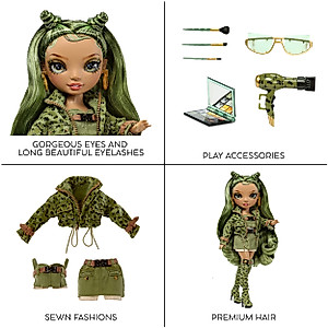 Rainbow High Olivia- Camo Green Fashion Doll. Fashionable Outfit & 10+ Colorful Play Accessories. Great Gift for Kids 4-12 Years Old and Collectors.