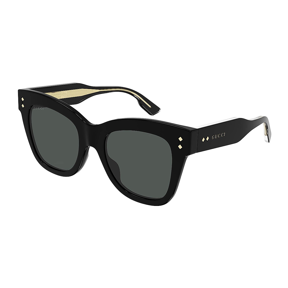 Gucci Women's Nouvelle Vague Square Sunglasses, Black/Black/Grey, One Size