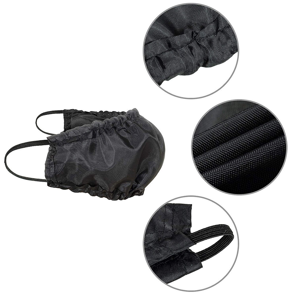 9 Pieces Beard Bandana Beard Covers Facial Beard Apron Caps Facial Beard Guard Bedtime Bib (Black)