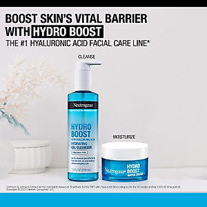 Neutrogena Skin Vitals Hydrating Duo, Hydro Boost Facial Cleanser, 7.8 fl. oz, & Hydro Boost Water Cream Face Moisturizer, 1.7 fl. oz, Fragrance Free Skincare with Hyaluronic Acid, 2 Items