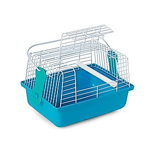 Prevue Pet Products Travel Cage for Birds and Small Animals, Blue (SP1304BLUE), 9.0" L x 5.6" W x 6.1" H