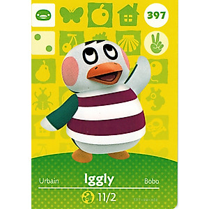 Nintendo Animal Crossing Happy Home Designer Amiibo Card Iggly 397/400 USA Version
