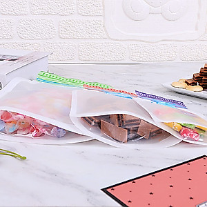 100 Pieces Mason Jar Bottles Bags Reusable Food Storage Bags Stand Up Pouch Zipper Fresh Bags for Candy & Cookies (Orange Medium 5.31x7.80 Inch)