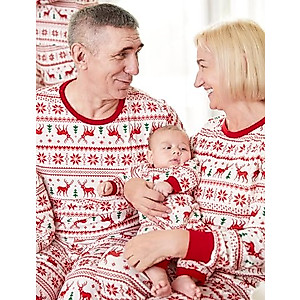 PATPAT Family Christmas Pajamas Matching Sets Reindeer and Snowflake Patterned Sleepwear Xmas Holiday PJS Set Women X Large