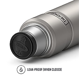 THERMOS Stainless King Vacuum-Insulated Compact Bottle, 16 Ounce, Matte Steel