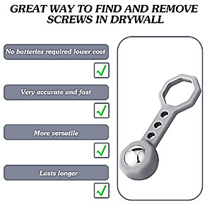 2 Pcs Magnetic Stud Finder Wall Scanner Metal Stud Detector with 27 Pounds of Pull No Batteries Required Stud Sensor for Drywall, Wood or Plywood Paneling, Ceramic Tiling, Grey