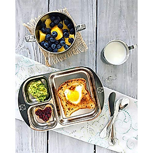 Kiddobloom Kids Stainless Steel Utensil Set, High Grade Stainless #304 (18/8), Frog Model, Set of 5 (2 Spoons, 2 Forks, and 1 Butter Knife) Safe Flatware/Silverware/Cutlery for Toddler and Kids.