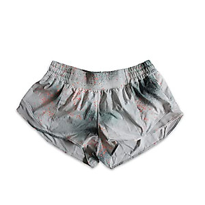 Lululemon Women's Hotty Hot Low Rise LR Running Shorts 2.5-Inch Reflective Size 10 (Splatter Dot Print - SCRF/DVGY)