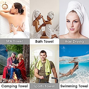 JML Luxury Hotel & SPA Bath Towels (2 Pack, 30"x60") - 350GSM High Density Fleece Towel Sets - Super Soft and Absorbent, Lint Free, Fade Resistant Oversized Bath Towel, Coral Fleece Navy