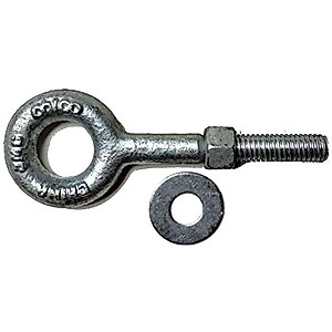 Eye Bolts 2.5" to 12" Drop Forged/Hot Dipped Galvanized Steel Eye Bolt Eyebolt (3/8" x 2.5" Eye Bolts, 1 pk. Eye Bolt)