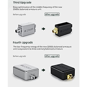 KZ-AST in-Ear Monitors, 24BA Top-Level Configuration HiFi Stereo Earphones, Lightweight Noise Isolating Stage IEM Wired Earbuds/Headphones for Musician Audiophile (Without Mic, Silvery)