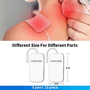30PCS Compatible with AUVON TENS 7000 Electrode Pads for Tens Unit,Replacement Pads,2" X 4" Brand:ELEALTCH