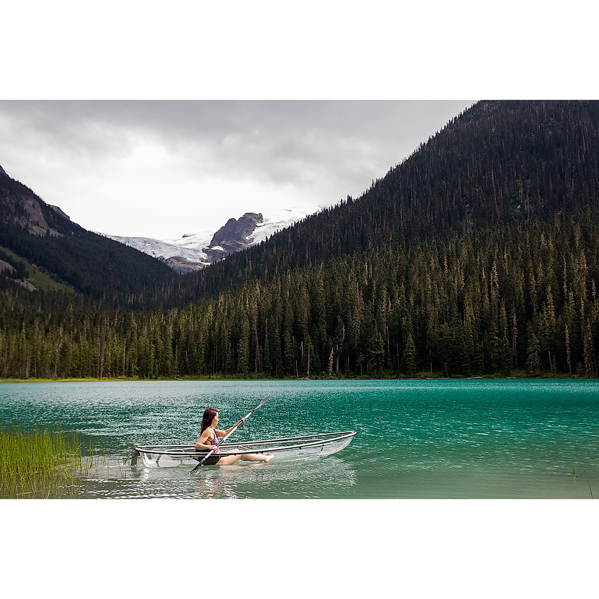 Genuine Crystal Kayak by The Crystal Kayak Company | Clear Commercial Grade Single/Double Riders | Transparent Hybrid Kayak/Canoe | Exploring, Fishing, Rental or Family Fun!