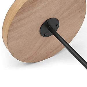 Round Pedestal Side Table | Ash Veneer Top | End Table | Night Stand | Plant Stand | Modern | Mid Century | Living Room