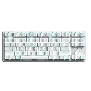 IROK FE87/104 S hot-swappable Gaming Keyboard， backlighting Mechanical Keyboard, Silenced Construction, Type-C Wired Keyboard for Mac Windows White-Red Switch