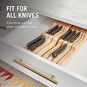 Victorinox Accessories Storage 14-Slot In-Drawer Tray in Natural Wood