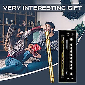BeautyChen Magnetic Fidget Pen Toy Magnet Gel Pen Fidget Toy Think Ink Pen Transformed into Variety of Creative for Intellectual Learning and Stress Reduction Gifts (Gold)