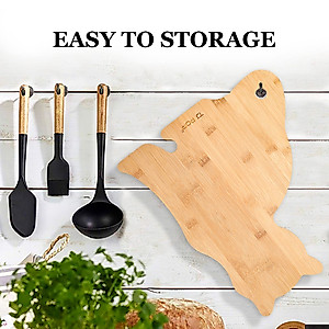 Cat Shaped Charcuterie Board Funny, Kids Serving Board, Cute Cheese Board, Personalized Bamboo Cutting Board 15" x 13" x 0.6”