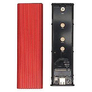 M.2 NVME SSD Enclosure Adapter, Tool USB C 3.1 Computer Solid State Drive, Support UASP, Compatible with SATA 2242/2260/2280, Red