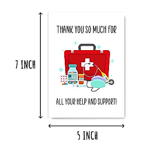 NTVShop Thank You So Much Card - Nurse Card - Cute Medical Box Card - Doctor Appreciation Gift - Gift For Doctor Nurse
