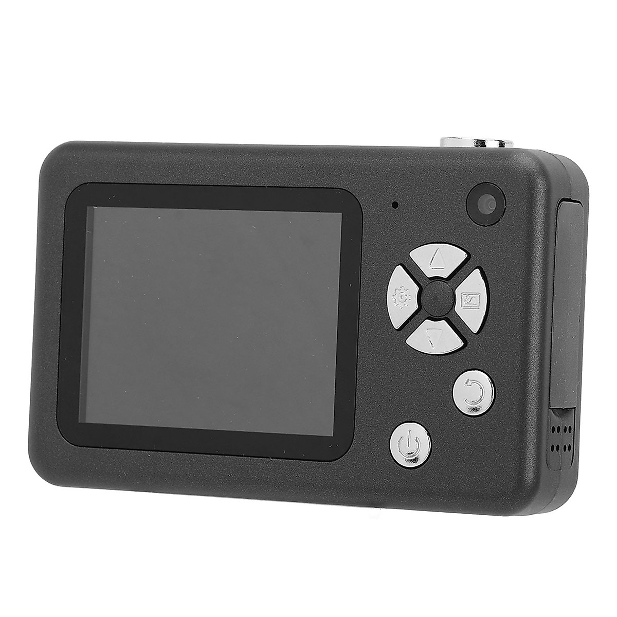 Compact Cute Dual Lens Digital Camera, 2.5K HD Selfie Camera with 8X Zoom for Students (Black)