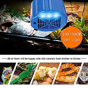 Yencoly Safe Chicken Coop Pet Heater , 100-300W Cultivation Heating Lamp for Pet Chicken Livestock Heat Lamp Tool Livestock Heat Lamp Tool for Pet Chicken Pig Poultry Keep Warming Promote Pet