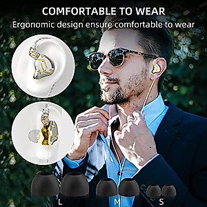 KZ ZS10 Pro Wired Earbuds in Ear Monitor Headphone KZ Earphone 4BA+1DD 5 Drivers Metal Earphones with Stainless Steel Faceplate, 2 Pin Detachable Cable (ZS10pro Matte Black, Without Mic)