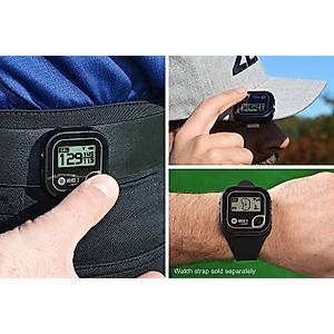 GOLFBUDDY Voice 2 Talking GPS Rangefinder (Bundle), Long Lasting Battery Golf Distance Range Finder & Silicon Strap Wristband (Voice 2, Black Voice 2 + Black Wristband)