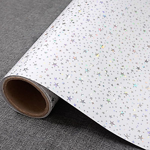 YIZUNNU Vinyl Self Adhesive Contact Paper Peel and Stick Roll Wallpaper Wall Stickers for Kitchen Cabinets Furniture Film Home Wall Decoration (24"x98", Star)
