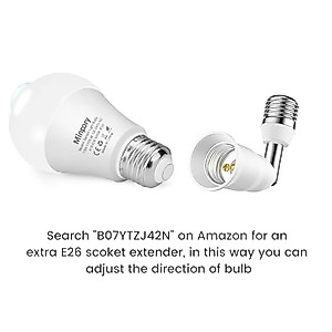 Minpory Motion Sensor Light Bulbs Outdoor, Movement Activated Dusk to Dawn LED Security Bulbs, 13W(100W Equivalent) A19 E26 5000K Daylight Cool White for Garage Porch Basement Hallway Closet, 2 Pack