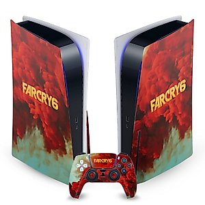 Head Case Designs Officially Licensed Far Cry 6 Graphics Logo Vinyl Faceplate Sticker Gaming Skin Decal Cover Compatible With Sony PlayStation 5 PS5 Disc Edition Console & DualSense Controller