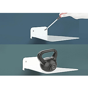 Geniori Invisible Floating Bookshelves Hidden Shelf, 40 lbs Heavy Duty, Book Organizers, Multipurpose Stainless Steel Wall Mounted Shelves Office Living room Bedroom Kitchen Bathroom Modern Home Decor