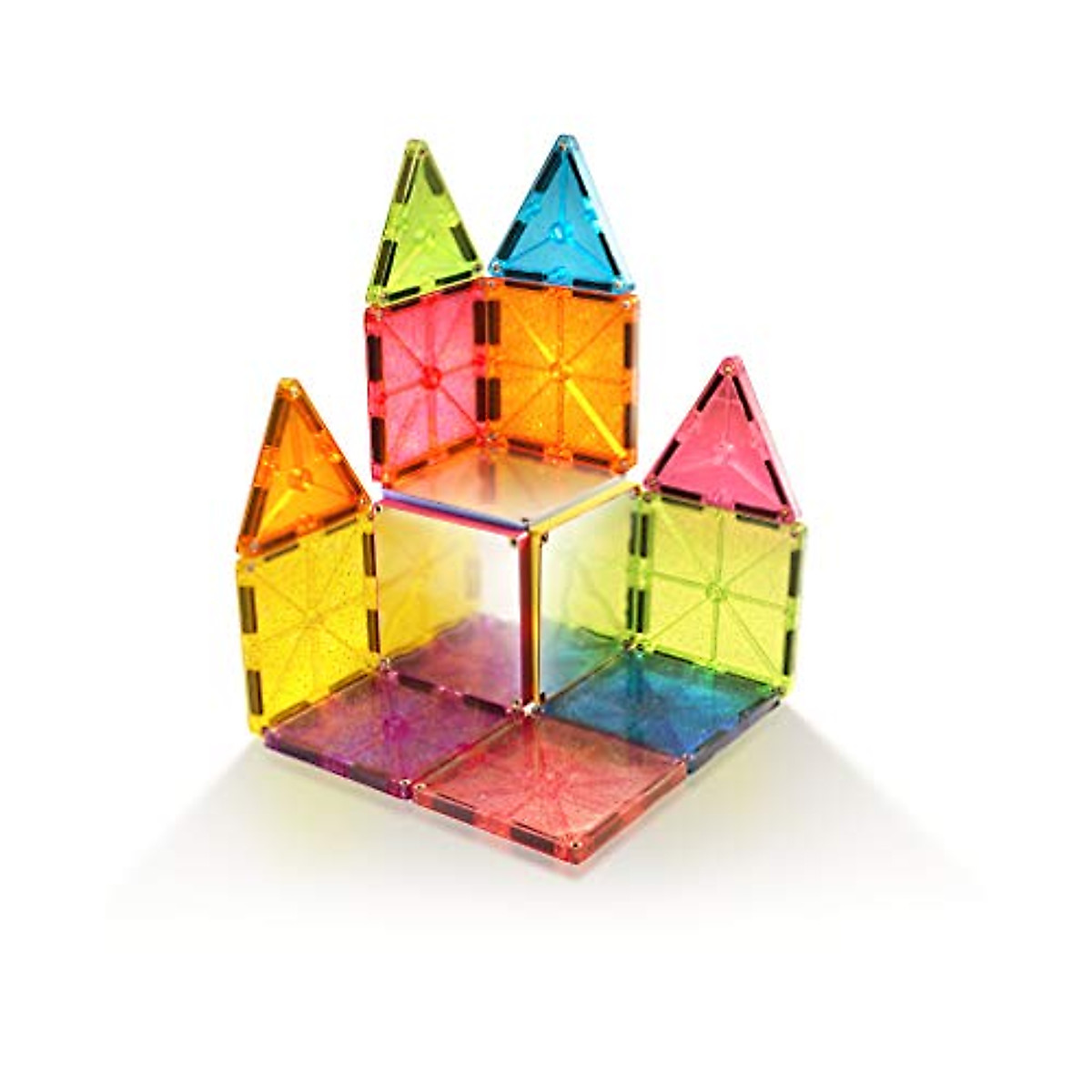 MAGNA - TILES Stardust Set, The Original Magnetic Building Tiles for Creative Open-Ended Play, Educational Toys for Children Ages 3 Years + (15 Pieces Including Glitter and Mirrors)
