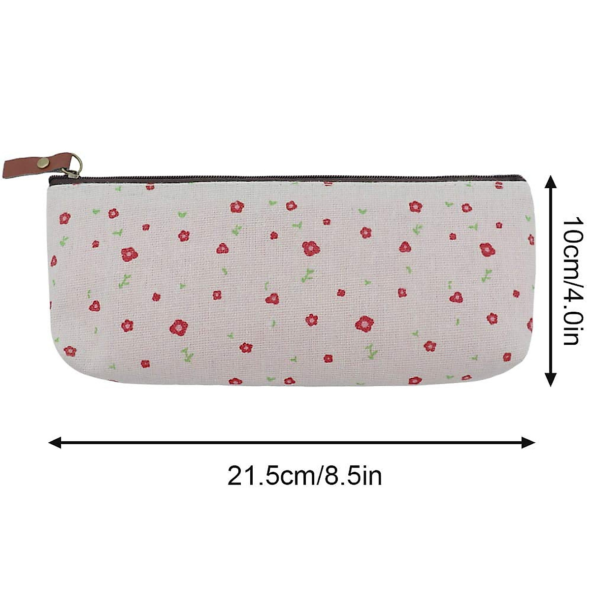 Countryside Flower Floral Cosmetic Makeup Bag Cute Floral Flower Canvas Zipper Pencil Pen Cases, Multi-functional lovely Flower Tree Fabric Coin Purse(4 Pcs)