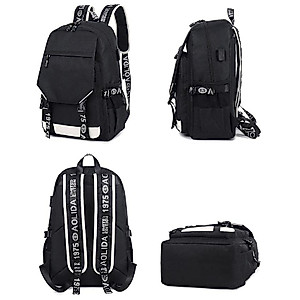 TPSTBAY Anime Character Kujo Jotaro Printing Oxford Backpack With USB Charging Port, Casual Laptop Daypack (5)